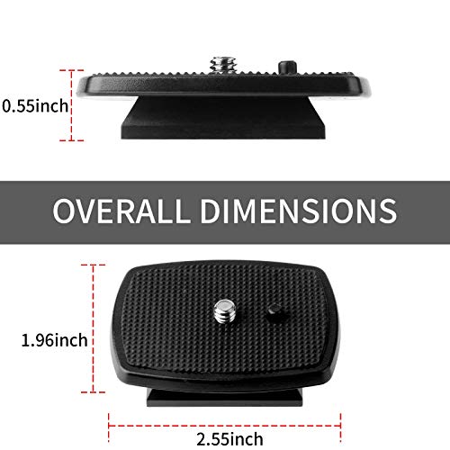 Erduoduo 2 Pack QR Plate(43x43mm) Quick Release Plate Replacement for Velbon tripods CX-460 CX-460mini CX-444 CX-888 CX-470 CX-570 CX-690 DF-50