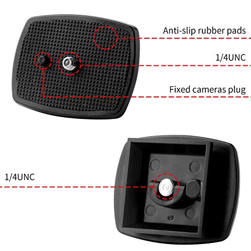 Erduoduo 2 Pack QR Plate(43x43mm) Quick Release Plate Replacement for Velbon tripods CX-460 CX-460mini CX-444 CX-888 CX-470 CX-570 CX-690 DF-50