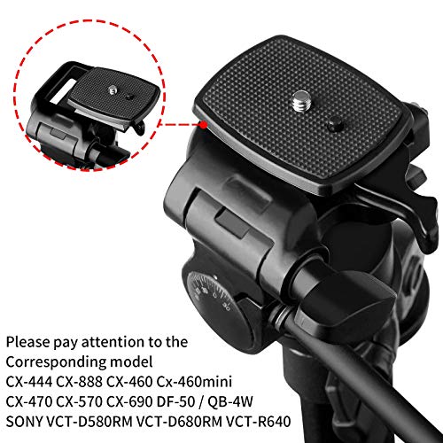 Erduoduo 2 Pack QR Plate(43x43mm) Quick Release Plate Replacement for Velbon tripods CX-460 CX-460mini CX-444 CX-888 CX-470 CX-570 CX-690 DF-50