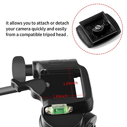 Erduoduo 2 Pack QR Plate(43x43mm) Quick Release Plate Replacement for Velbon tripods CX-460 CX-460mini CX-444 CX-888 CX-470 CX-570 CX-690 DF-50
