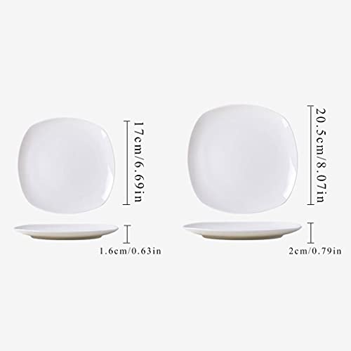 Dishes Plates Ceramic Dinner Plate Set 8 Inch 10 Inch Dishes Set for Salad Pasta Dessert Plates and Appetizer Microwave Oven Dishwasher Safe (Set of 4,6,10) Home dining plate ( Color : C , Size : 6.5I