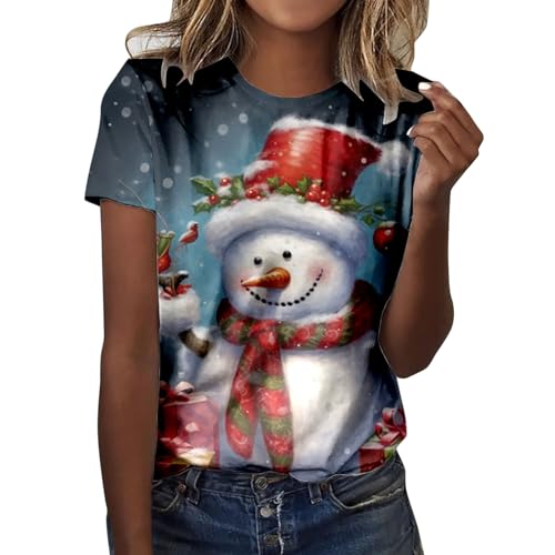 Christmas Tops for Women Western Fashion top Shirts Santa Claus Merry Christmas t Shirt for Women Fashion Oversized 1/4 Zipper Blouse Shirts Blouse Tshirts Off Shoulder Tops for Women Overalls for