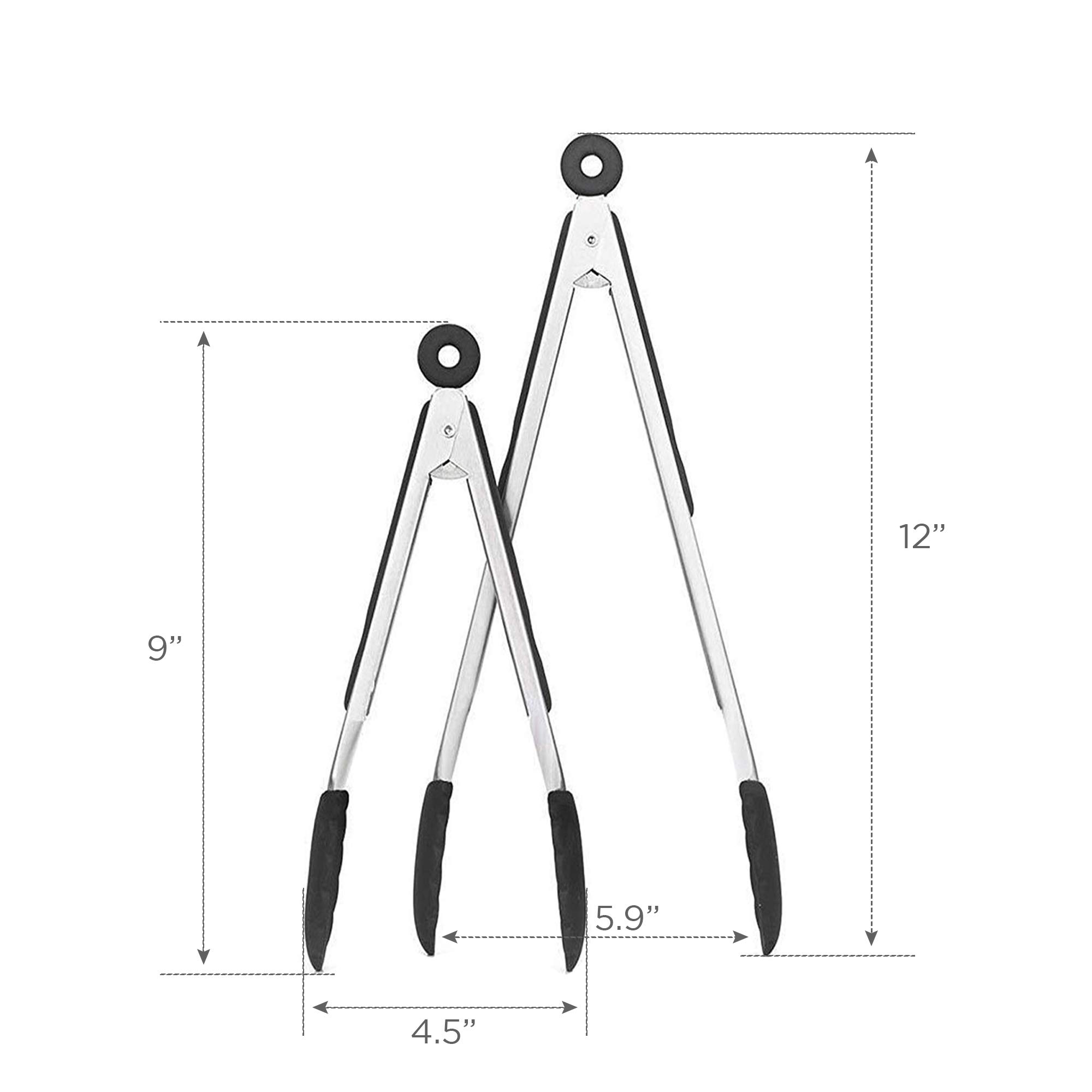 Daily Kitchen Utensil Set Silicone and Stainless Steel - Heat Resistant Cooking Utensils for Non Stick Cookware - Silicone Utensils Cooking Utensil Set - Kitchen Tools and Gadgets - 6-Piece Tool Set