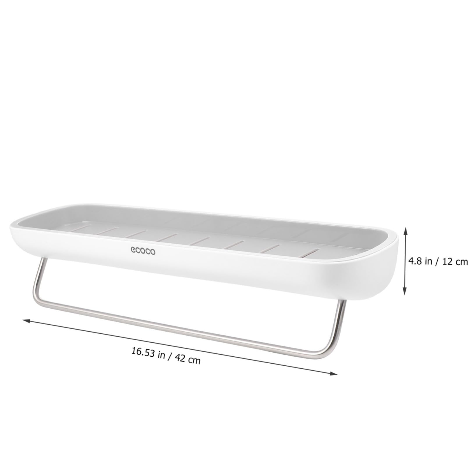 Yardenfun 1pc Bathroom Shelf Stainless Steel Towel Rail Kitchen Storage Baskets Bathroom Shower Bathroom Towel Racks Wall Towel Holder Wall Mounted Sundries Organizer Bracket Hanging
