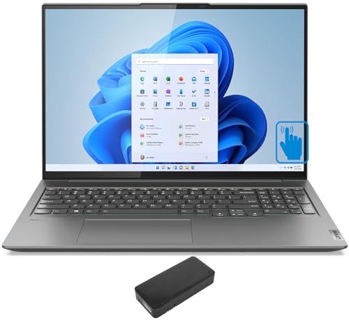 Lenovo Slim 7i Home & Business Laptop (Intel i7-12700H 14-Core, 32GB LPDDR5 4800MHz RAM, 1TB SSD, Intel ARC A370M, 16.0" 120 Hz Touch Wide QXGA (2560x1600), WiFi, Win 11 Home) with USB-C Dock