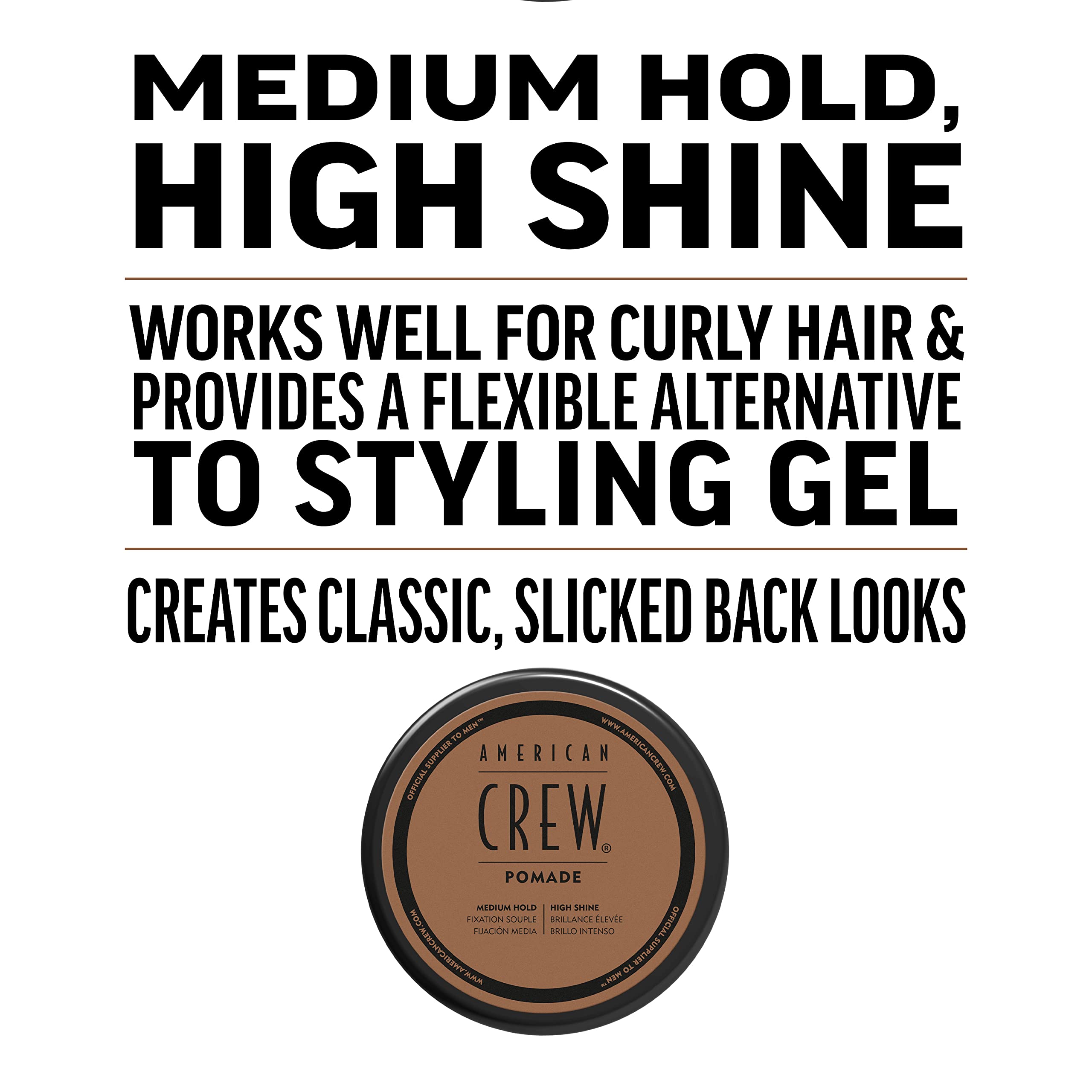 Men's Grooming Kit by American Crew, Shampoo, Conditioner & Body Wash for Men, 3-in-1, Tea Tree Scent, 15.02 Fl Oz, Pomade for Men 3 Oz