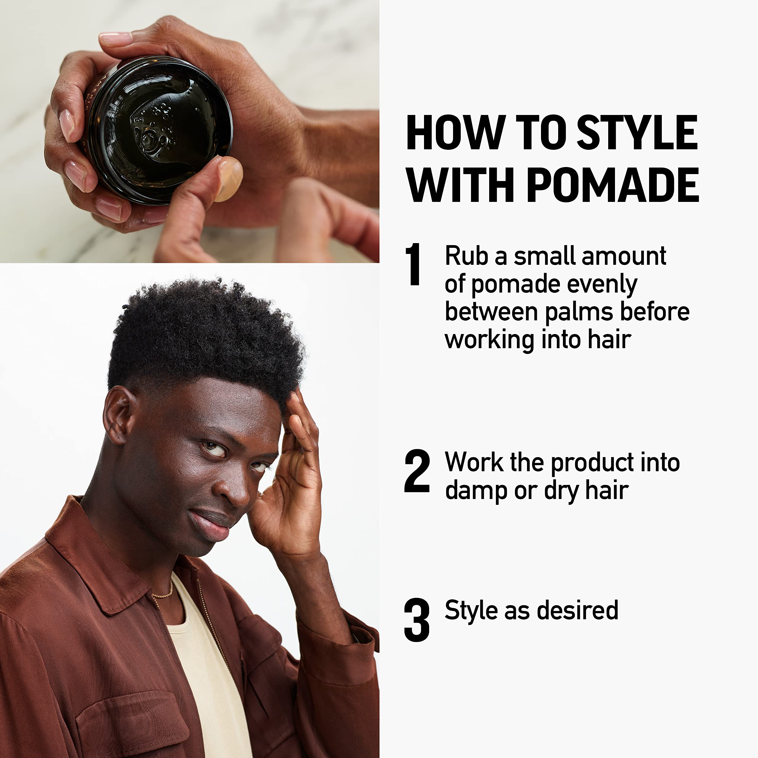 Men's Grooming Kit by American Crew, Shampoo, Conditioner & Body Wash for Men, 3-in-1, Tea Tree Scent, 15.02 Fl Oz, Pomade for Men 3 Oz
