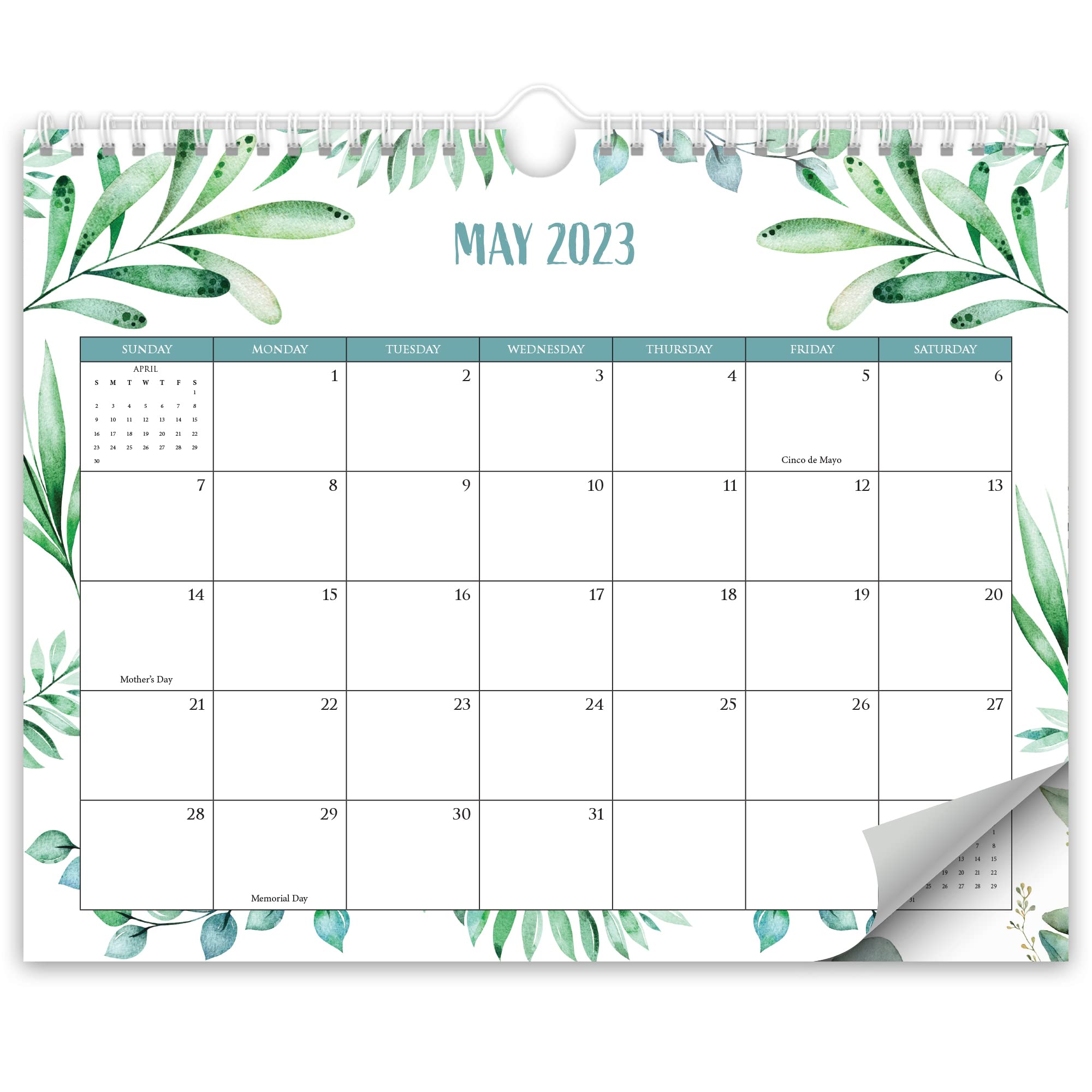 Aesthetic Greenery 2023 Wall Calendar - The Perfect Calendar for Easy Planning - Beautiful Calendar Decor to Enhance Your Kitchen or Office