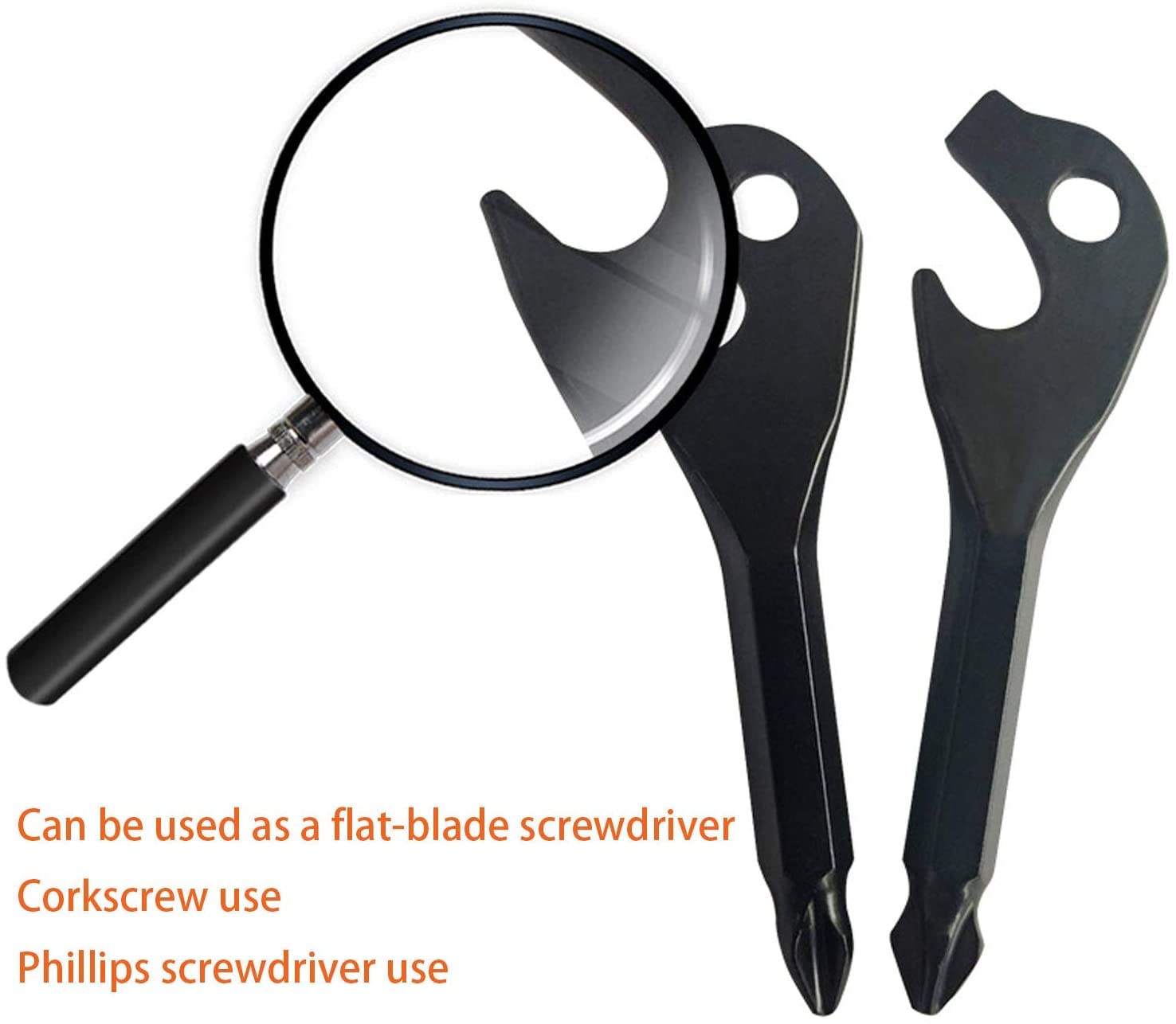 Portable Screwdriver Keychain, Nut Driver Repair Hand Tool Pocket Screwdrivers, Flathead and Phillips Key Screwdriver Tool Set, Christmas Best Stocking Stuffers Men Stocking Stuffer (4-in-1 black)