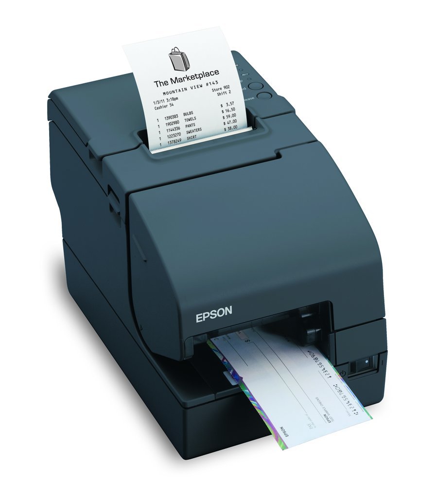 Epson C31CB26A9921 Series TM-H2000 Printer, Multi-Function, Powered USB and USB Interfaces, MICR, Black