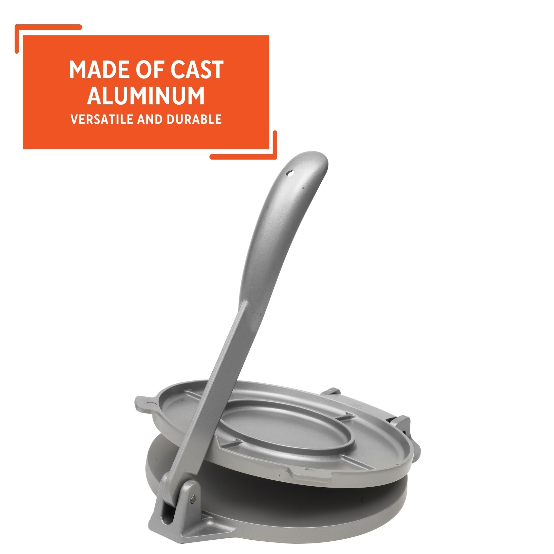 IMUSA USA 8-in. Aluminum Tortilla Press, 8 Inch, Silver