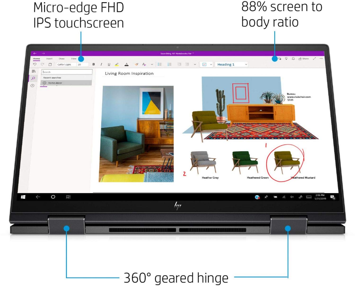 2020 Newest HP ENVY x360 2-in-1 Laptop, 15.6" Full HD Touchscreen, AMD Ryzen 5 4500U Processor up to 4.0GHz, 8GB Memory, 256GB PCIe SSD, Backlit Keyboard, HDMI, Wi-Fi, Windows 10 Home, Nightfall Black