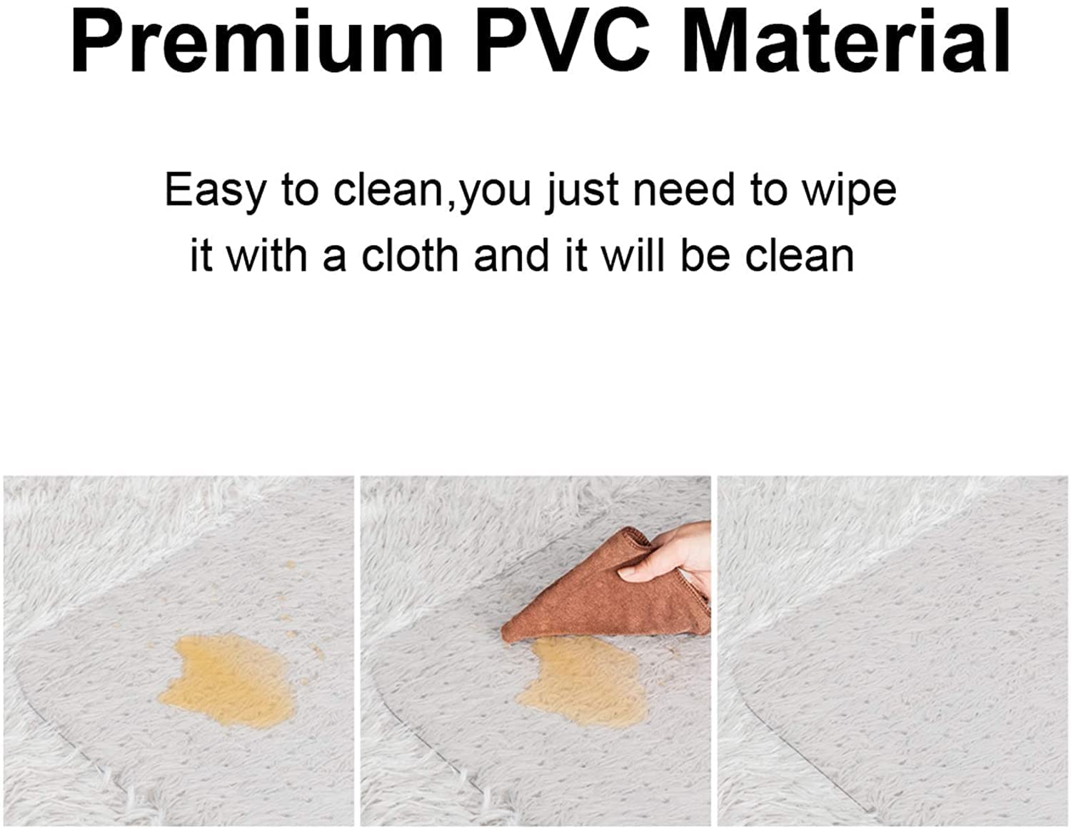 Qmake Office Desk Chair Mat for Carpet Floor Low Pile PVC Protection Anti-Slip Floor Mat Carpeted Chair Mat Clear,48 x 36