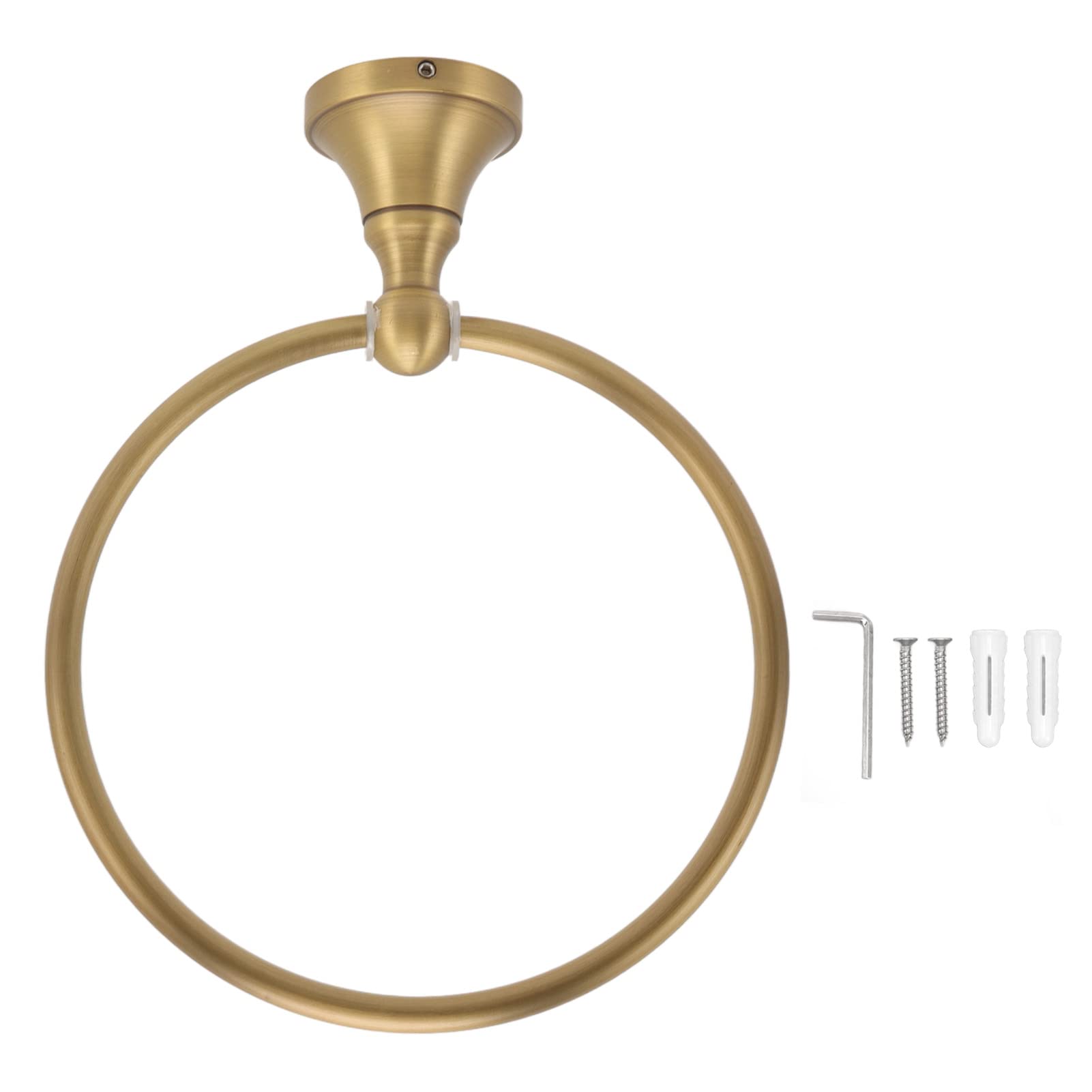 Towel Ring Brass Wall Mounted Towel Holder Hanger Antique Style Decorative Ring for Bathroom Kitchen Bedroom