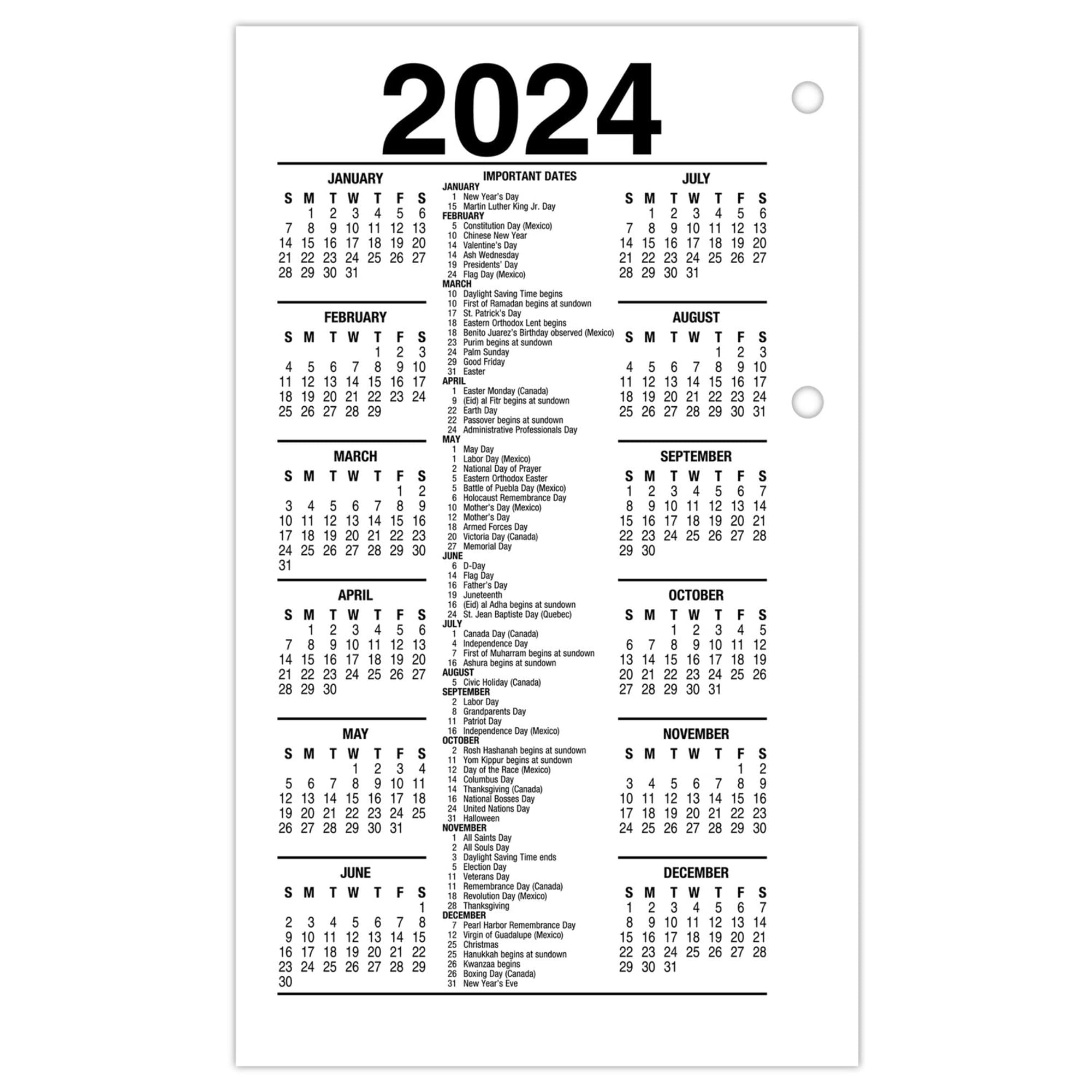 AT-A-GLANCE 2023 Daily Desk Calendar Refill, 3-1/2" x 6", Loose Leaf (E71750)