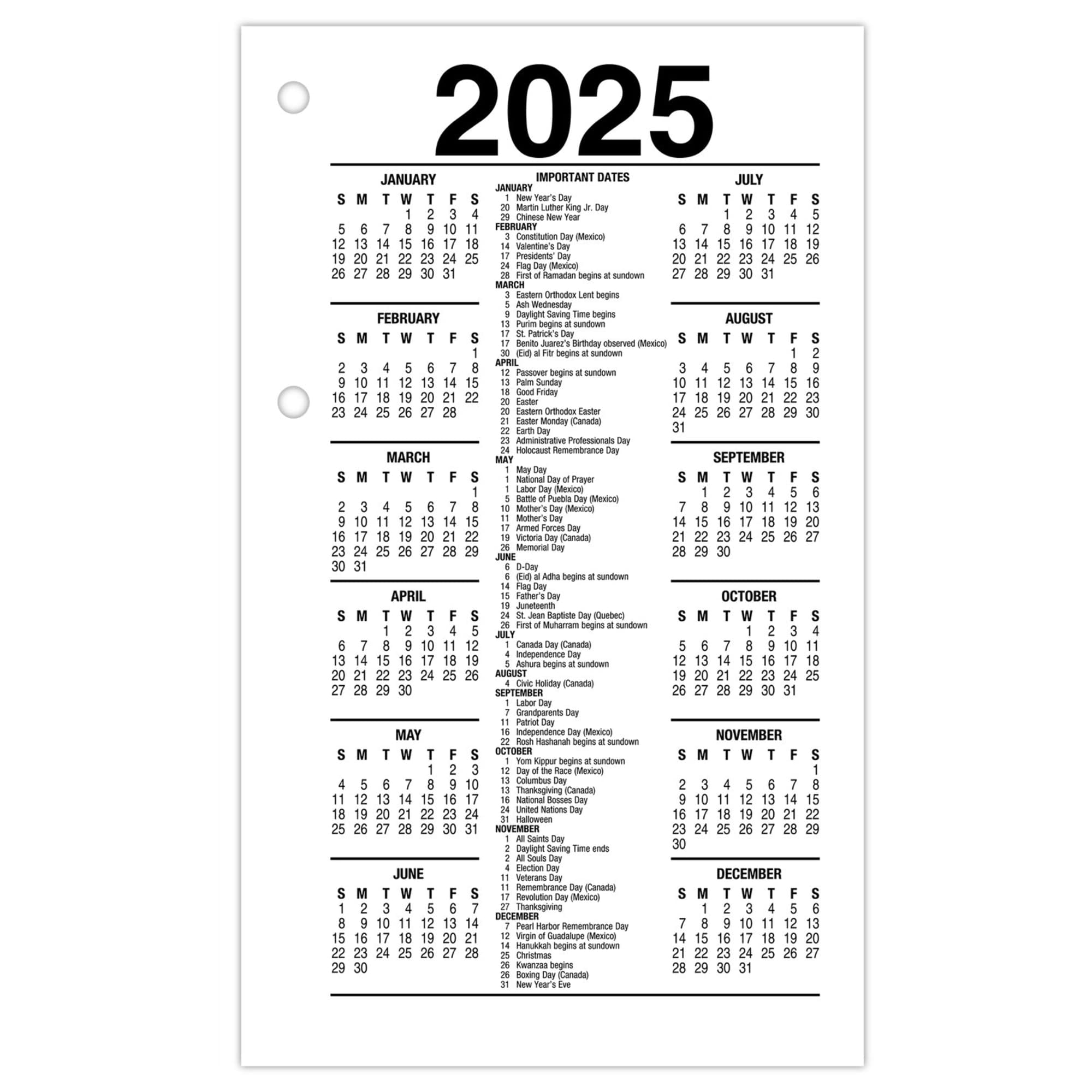AT-A-GLANCE 2023 Daily Desk Calendar Refill, 3-1/2" x 6", Loose Leaf (E71750)