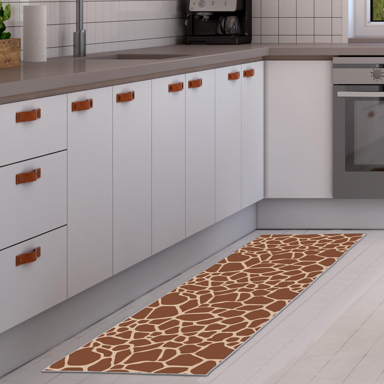 TUOJINRUIDA Stripe Patterned Indoor Runner Rug 2' x 12' 60 x 360 cm Non-Slip Washable Ideal for Hallway, Kitchen, Entryway, Living Room & Bedroom