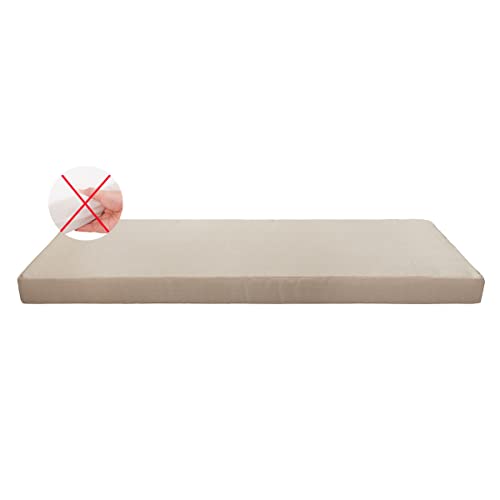FUNHOME Water-Resistant Outdoor Bench/Settee Cushion Slip Cover,Patio Furniture Cushion Covers,Garden Long Chair Cover ONLY-54x18x3 INCH (Antique Beige)