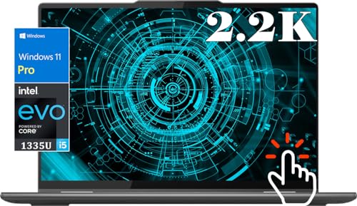 Lenovo Yoga 7i 2-in-1 14" 2.2K 16:10 300Nits Multitouch Slim Laptop - Intel Evo 10-Core i5-1335U - 2 x Thunderbolt 4 - Fingerprint Reader - Storm Grey Win11 Pro W/Cloth (8GB RAM | 1TB SSD)