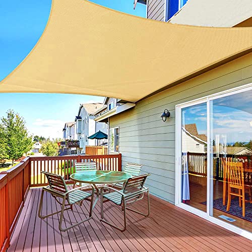 AFXOBO Garden Shade Sail Plant Greenhouse Knitted Yellow Covered Sunscreen Net 6.56x13.12 FT