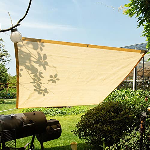 AFXOBO Garden Shade Sail Plant Greenhouse Knitted Yellow Covered Sunscreen Net 6.56x13.12 FT