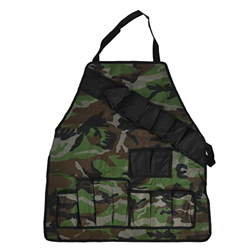 RvSky Garden supplies BBQ Apron Oxford Cloth Lightweight Kitchen Chef Grilling Apron for BBQ Grilling Cooking(军绿色)