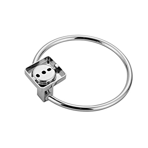 TAMUNI Bath Towel Rings, Stainless Steel Towel Ring Hanger Kitchen Round Towel Bar Hand Towel Holder Bathroom Wall Mounted Circle Rack Bath Accessories