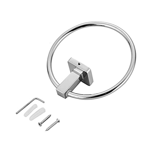 TAMUNI Bath Towel Rings, Stainless Steel Towel Ring Hanger Kitchen Round Towel Bar Hand Towel Holder Bathroom Wall Mounted Circle Rack Bath Accessories