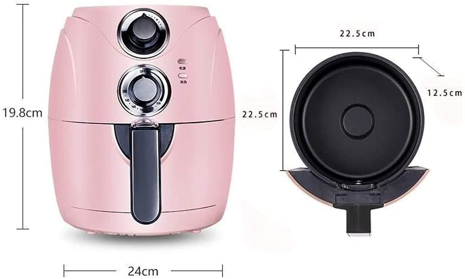 Air Fryer for Home Use 2.5L Modern Simplicity Air Fryer Air Fryer Automatically Fried Chicken Fish and Chips Oven Pink