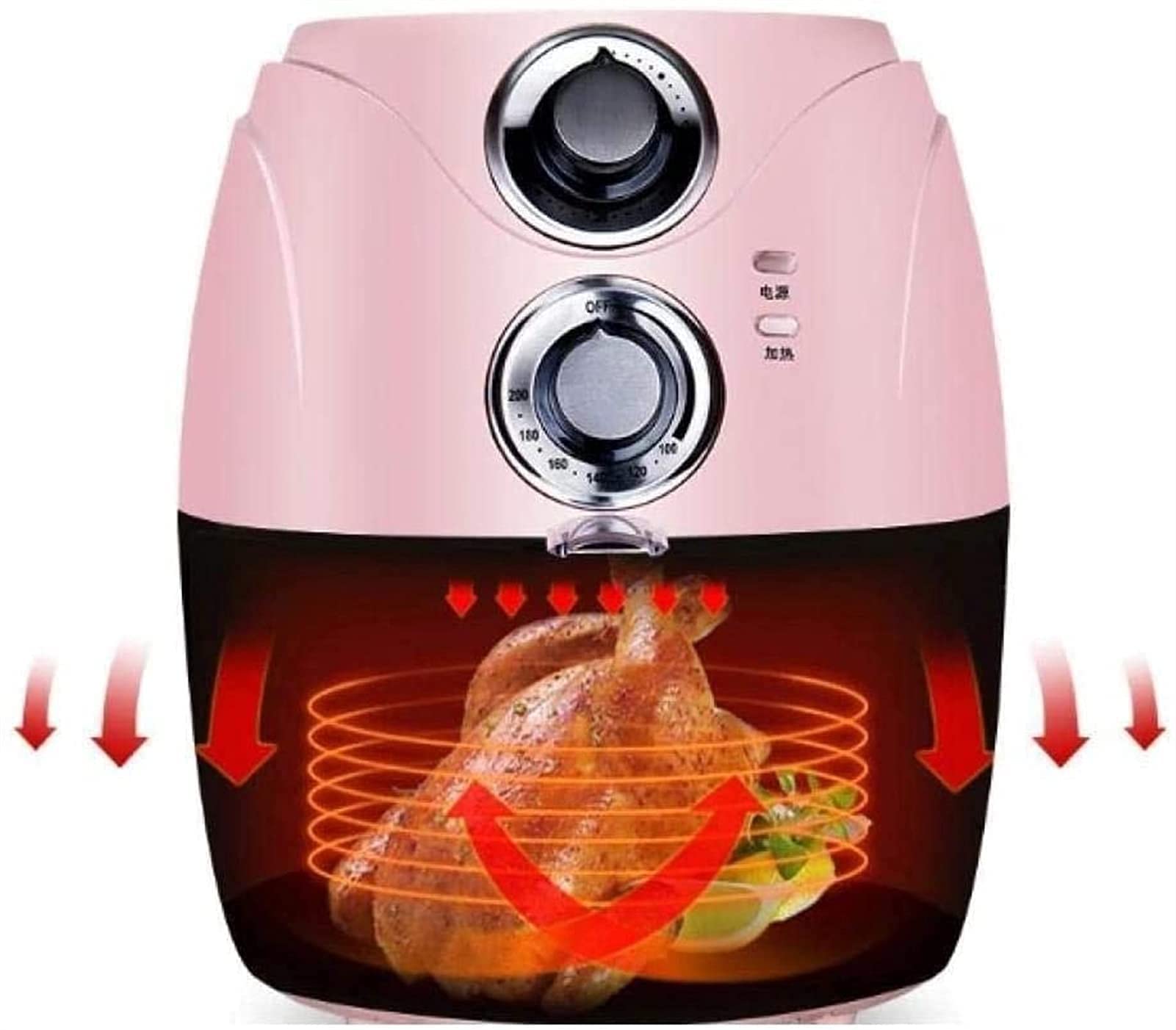 Air Fryer for Home Use 2.5L Modern Simplicity Air Fryer Air Fryer Automatically Fried Chicken Fish and Chips Oven Pink