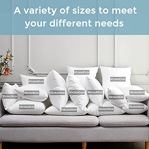 Artscope Outdoor Waterproof Throw Pillows Inserts, 18 x 18in Set of 4, Premium Fluffy Decorative Square Form Cushion Stuffer Inner Soft for Garden, Bench, Tent, Couch, Patio Furniture Pillows Inserts