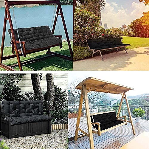 Bench Pad Cushion Replacement 2 or 3, Seat Waterproof Soft Bench Cushions with Backrest, Seat Replacement Mat Non Slip Thick Garden Bench Seat Cushion Lounger Chairs Pad for Outdoor Patio Swing
