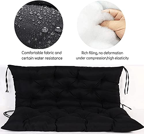 Bench Pad Cushion Replacement 2 or 3, Seat Waterproof Soft Bench Cushions with Backrest, Seat Replacement Mat Non Slip Thick Garden Bench Seat Cushion Lounger Chairs Pad for Outdoor Patio Swing