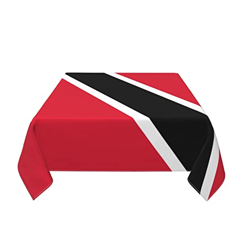 LIICHEES Flag of Trinidad and Tobago Tablecloth Kitchen Dining Room 60"x60" Square Washable Table Cover Outdoor Garden Picnic Tablecloths