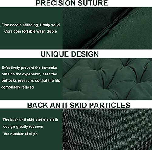 Bench Pad Cushion Replacement 2 or 3, Seat Waterproof Soft Bench Cushions with Backrest, Seat Replacement Mat Non Slip Thick Garden Bench Seat Cushion Lounger Chairs Pad for Outdoor Patio Swing