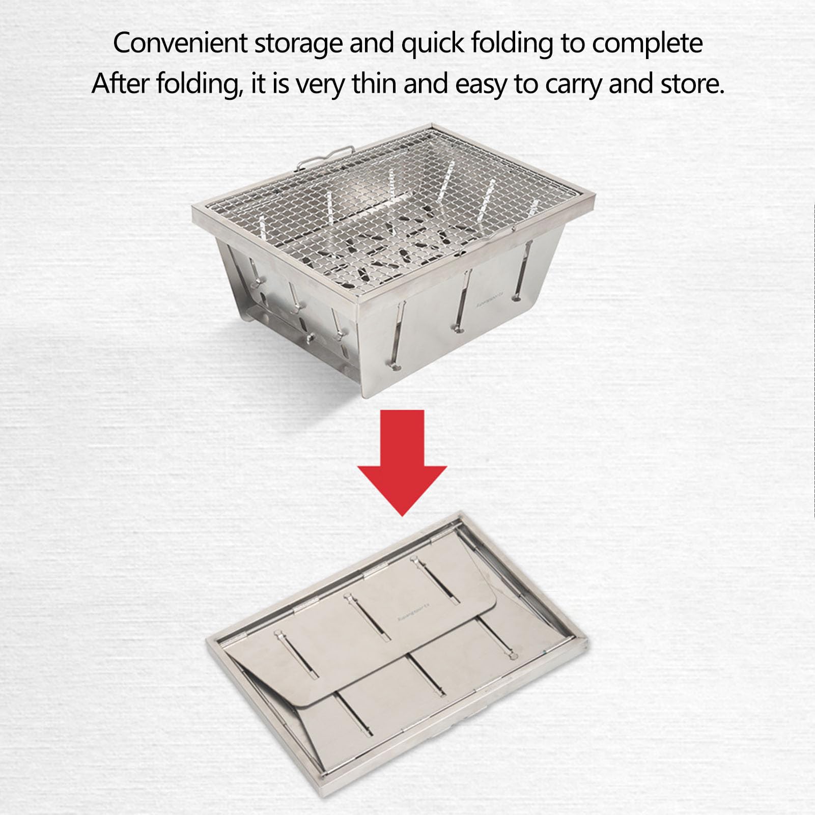 Camping Fire Pit, Portable Camping Grills, Foldable Camping Firepit, Backpacking BBQ Grill, Wood Burning Fire Pit, Outdoor Campfire Stove, Hiking Grills with Storage Bag, for Cooking Bonfire Patio