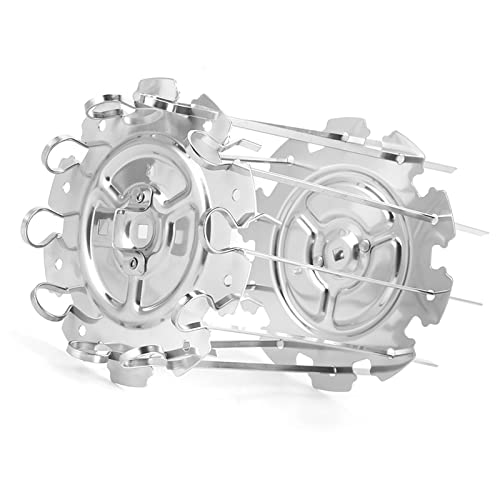 RvSky Garden Supplies Stainless Steel Roaster Electric Oven Barbecue Skewers Needle Cage Set BBQ Grill Accessory