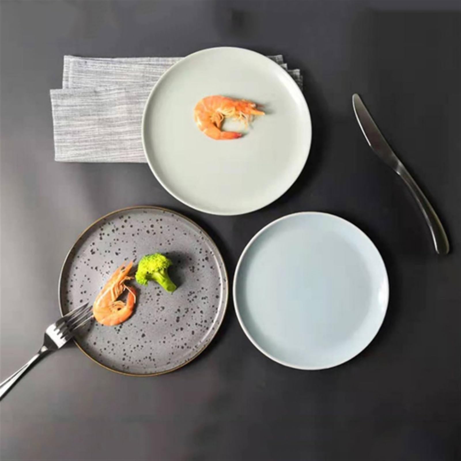 EERINESS Dinner Plates Set Plate Ceramic Household Dishes Breakfast Lunch Dinner Afternoon Tea Steak Household Commercial Kitchen Fruit Tray Kitchen Salad Bowl (Color : 005)