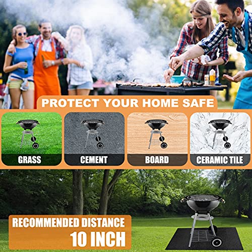 RvSky Garden Supplies Fireproof Washable Barbecue Mat Reusable Foldable Lawn Protector for Outdoor Camping Garden(39 * 47英寸)
