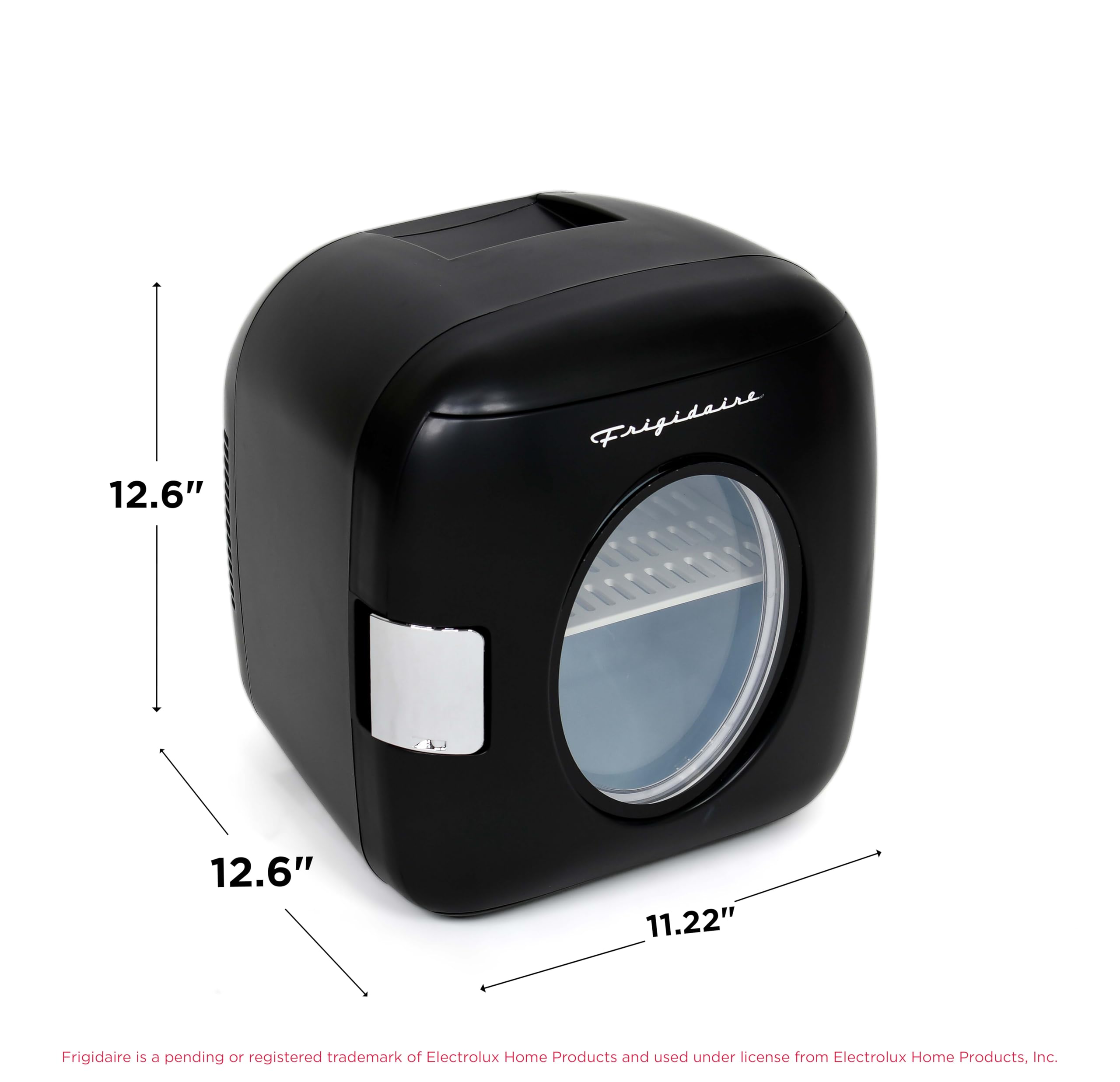 FRIGIDAIRE EFMIS462-BLACK 12 Can Retro Mini Portable Personal Fridge/Cooler for Home, Office or Dorm, Black