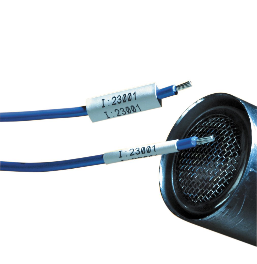 Brady Authentic (M21-125-C-342) PermaSleeve Heat Shrink Tubing for Control and Electrical Panels, Wire Harness, Black on White-For M210, M210-LAB, M211, BMP21-PLUS and BMP21-LAB Printers, .235"W 7' L