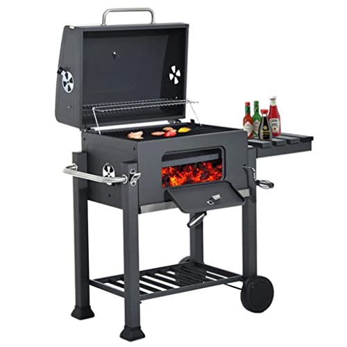 Grill Barbecue Picnic Grills Kebab Stove Charcoal Oven with Waterproof Black Bbq Grills for Yard Garden Outdoor