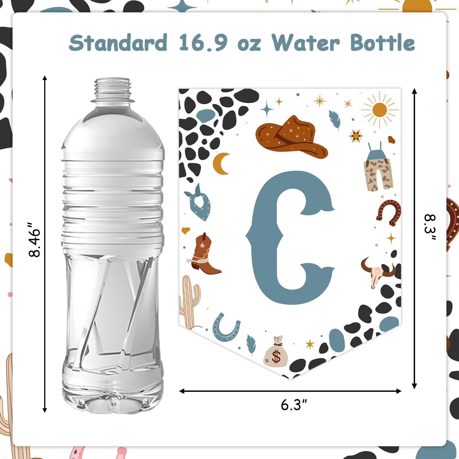 JOYMEMO It's A Cowboy Banner, Blue Cowboy Baby Shower Decorations for Boy, Western Little Cowboy Theme Decor Party Supplies