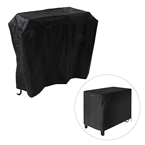 Garden kit Outdoor Mobile Dining Car Cover Waterproof Sun Protection Griddle Cover 420D Silver Coated Oxford Cloth BBQ Grill Shade(黑色)