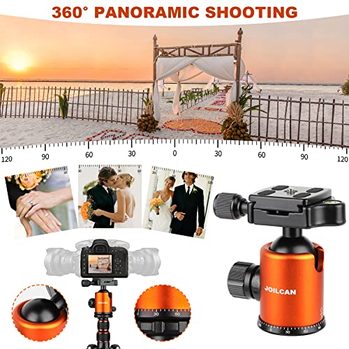 Camera Tripod, 80/84 inches Heavy Duty Tripod for Camera and Phone, 82" Camera Monopod Tripod, DSLR Binoculars Spotting Scope Camcorders Video Tripod Stand, 360 Degree Ball Head, 35 lbs Loads