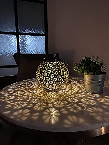 Solar Lantern Outdoor Hanging Lights 2022 New Version Largest and Brightnest Solar Lights Waterproof Metal Table Lamp for Garden, Yard, Tabletop, Patio, Lawn Decorative