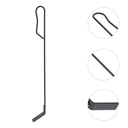 UPKOCH Smoker Household Hoe Wood Portable Grill Ash Steel Scraper Fireplace Stainless Egg Removal Charcoal Duty Home Fire Coal Heavy Cleaner Hand Supplies Garden Oven Corner Black Poker