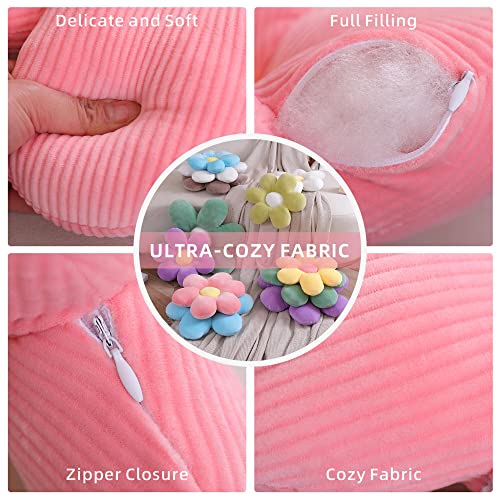 AZCHEN Flower Pillow Standard Throw Pillow Patio Furniture Cushions Decorative Pillow Cushion Home Chair Cushion (15.7 inch, Blue)
