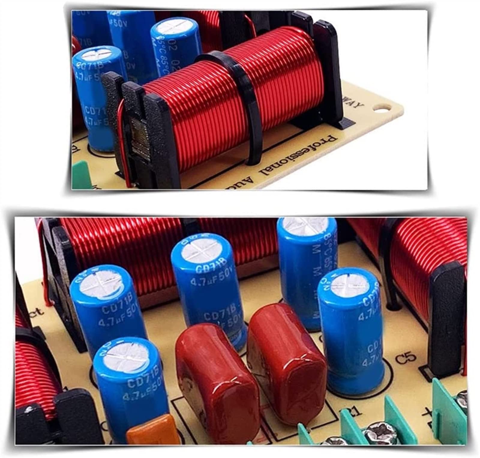 Audio Frequency Divider 2PCS 4 Way Speaker Treble Alto Frequency Divider Home Theater HiFi Stereo Circuit Stereo Audio Crossover Filte-rs