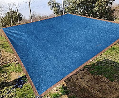 B L Shade Cloth Sun Shade 8 x 12 Ft, 90% UV Block Shade Tarp for Plant Cover, Shade Netting for Greenhouse, Barn, Chicken Coop,Dog Kennel Outdoor,Canopy, Pools, Dump Truck, Garden Shade Mesh Net Blue